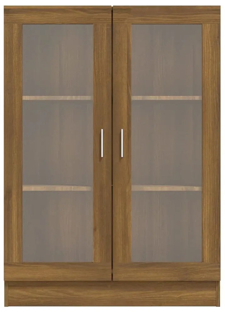 Petromila Vitrína hnědý dub 82,5 x 30,5 x 115 cm kompozitní dřevo