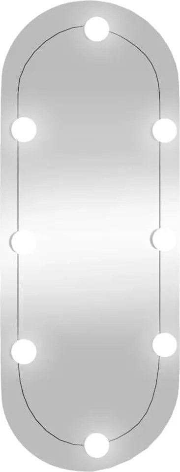 Nástěnné zrcadlo s LED osvětlením 30 x 70 cm sklo oválné 3189161