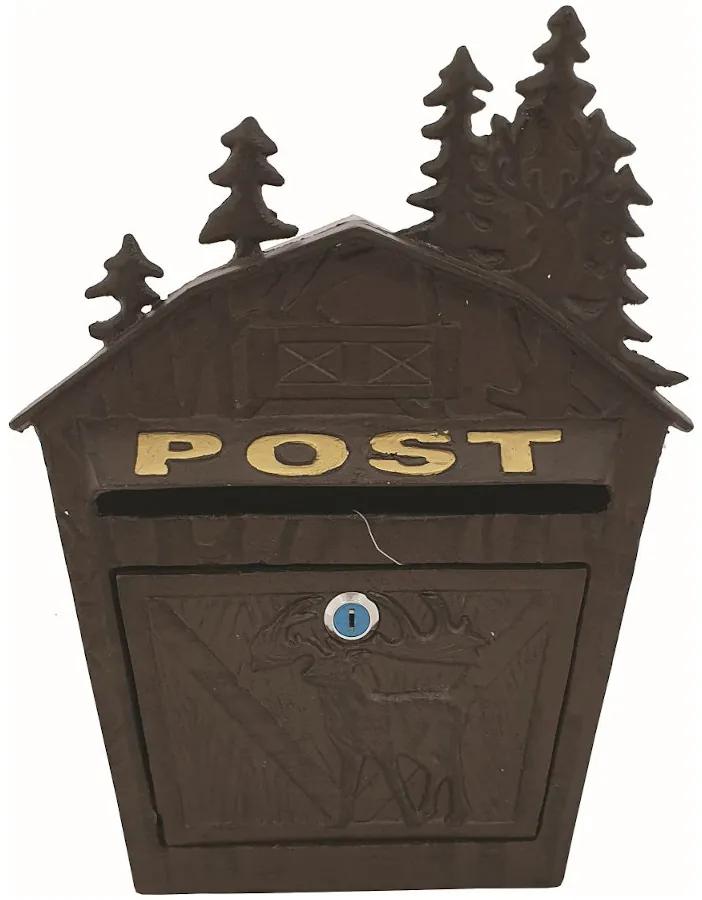 Poštovní schránka se stromky, plechová 36 x 26,5 x 9 cm
