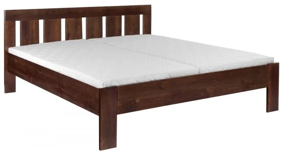 Manželská postel FILIP s rošty ZDARMA 180x200, masiv buk, ořech GR design