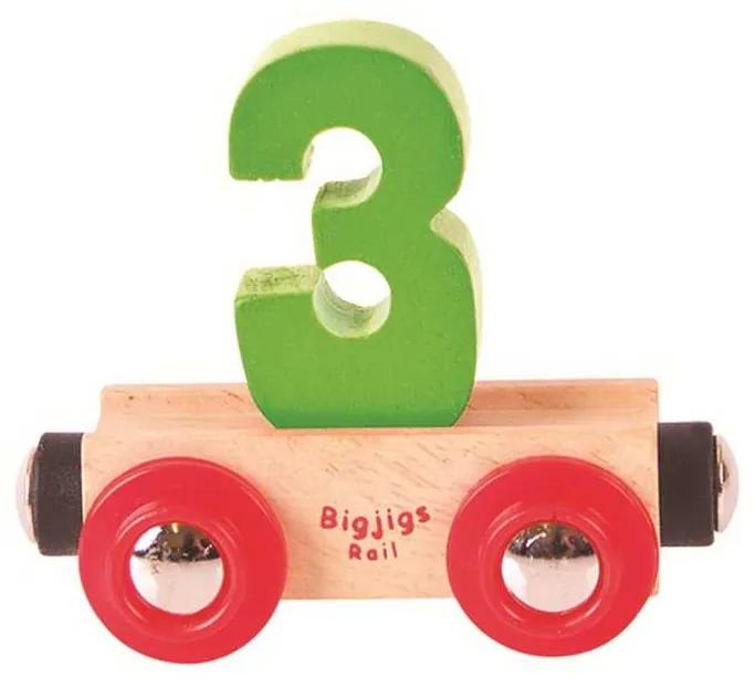 Bigjigs Rail vagónek dřevěné vláčkodráhy - Číslo 3