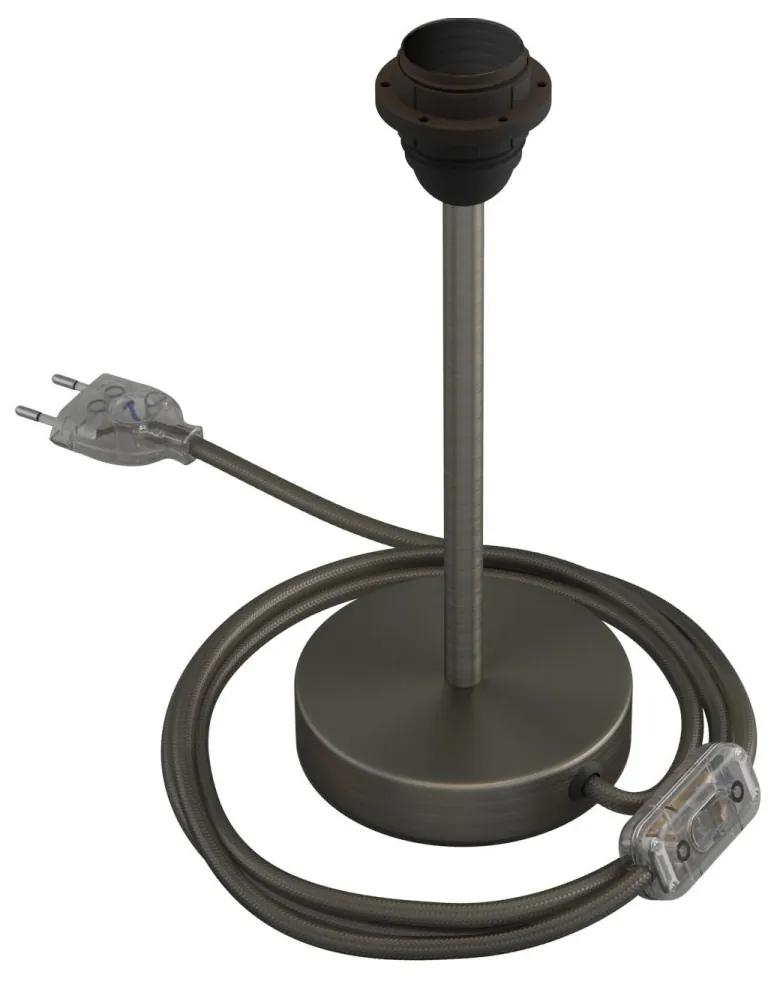 creative cables Kovová stolní lampa Alzaluce pro stínidlo Velikost: 30 cm, Barva: Černá Perleť