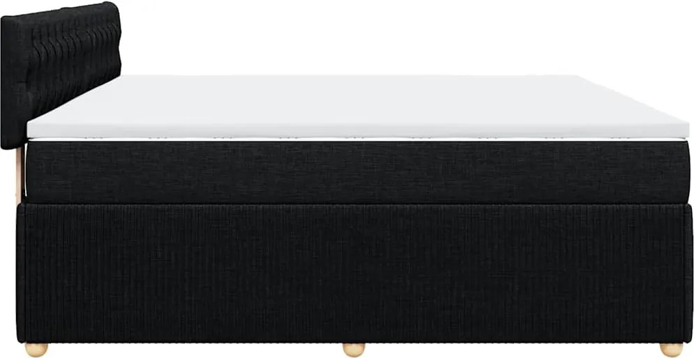 Box spring postel s matrací černá 180x200 cm textil 3287544