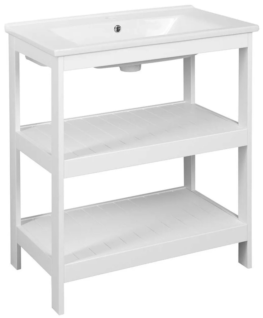 Aqualine Etide - Umyvadlová skříňka 72x85x44 cm, bílá mat ET720