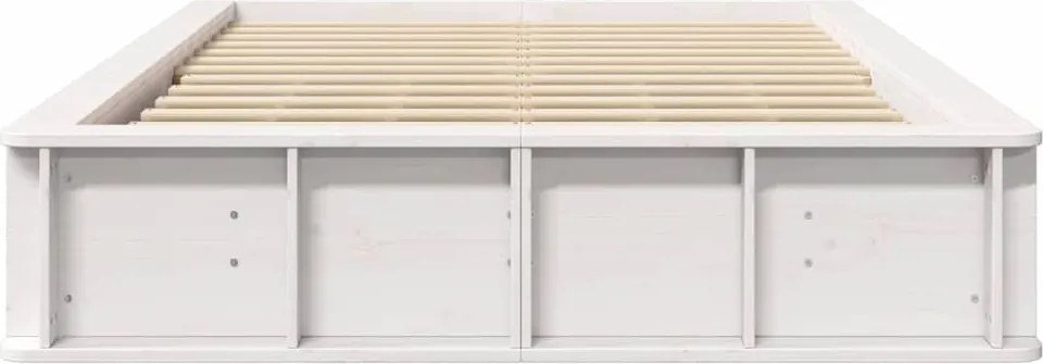Rám postele Bílá 120 x 200 cm Masivní borové dřevo 3385719
