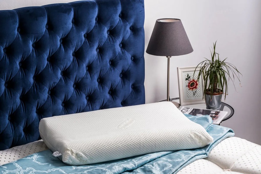 Perdormire přírodní polštář ideální pro spánek na zádech Bio Wave 72x42 cm + povlak na polštář zdarma