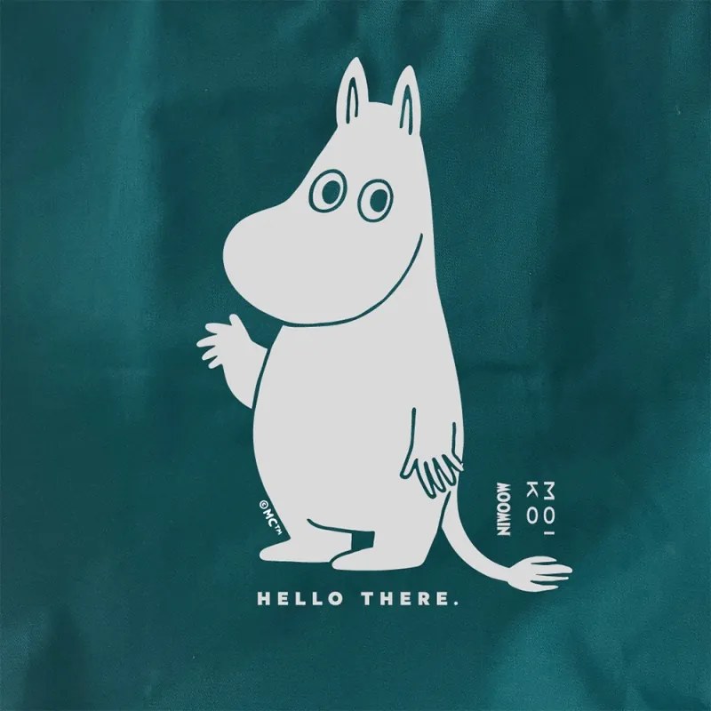 Taška Moomin Hello there, zelená / reflexní