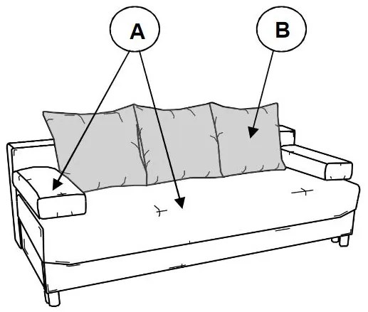 Pohovka Alisa lux 3FBA | 193 cm | varianta 2 | rozkládací + úložným prostor | VÝBĚR TKANIN
