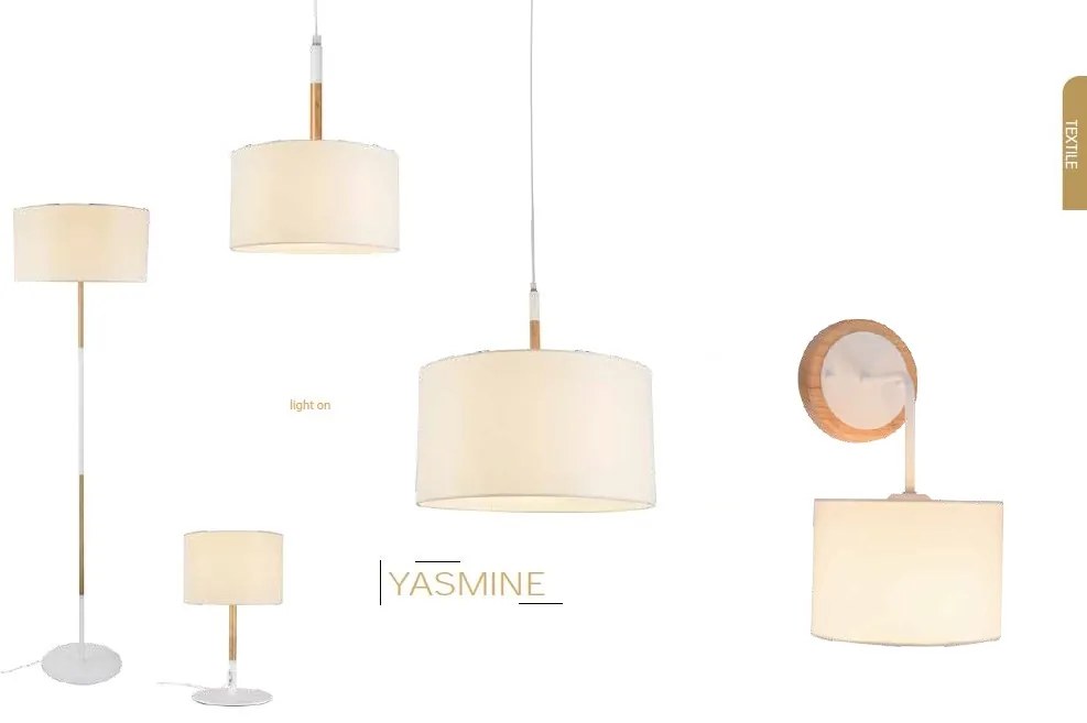 ACA DECOR Nástěnné svítidlo YASMINE max. 60W/E27/230V/IP20, bílé