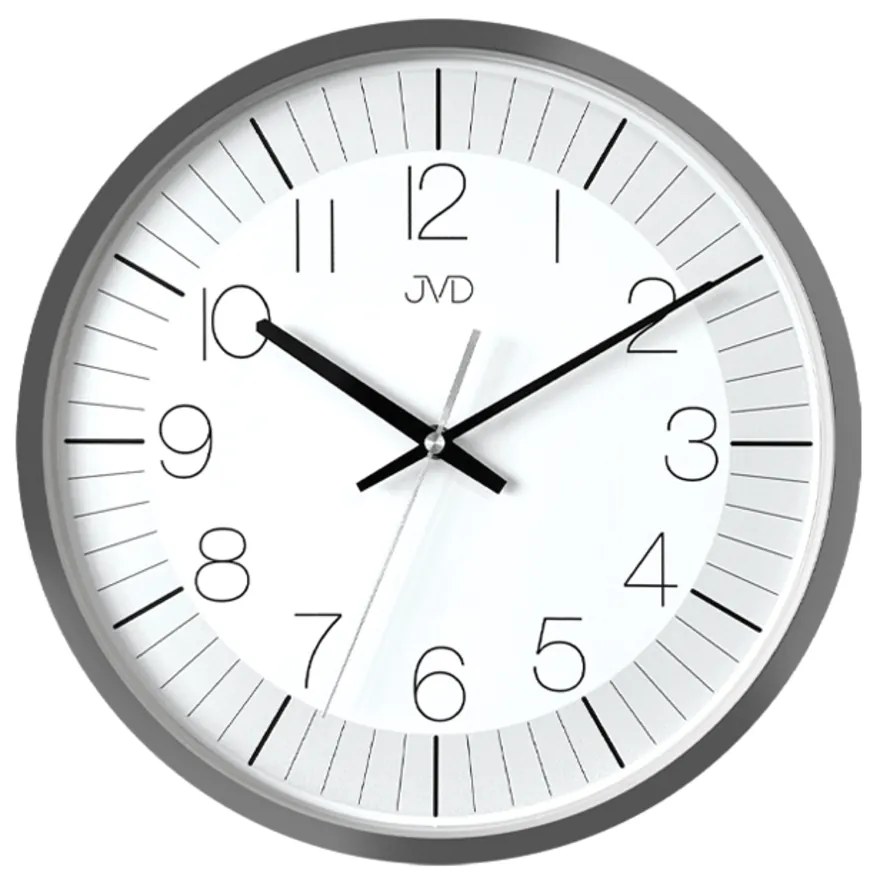 JVD Antracitové tiché netikající hodiny JVD HX8019.3