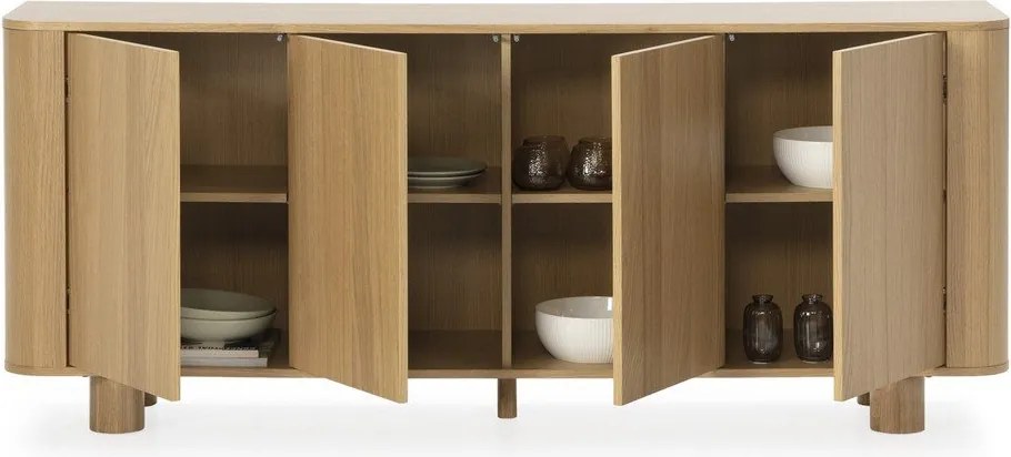 Komoda v dekoru dubu v přírodní barvě 180x75x40 cm Padoc – MOME