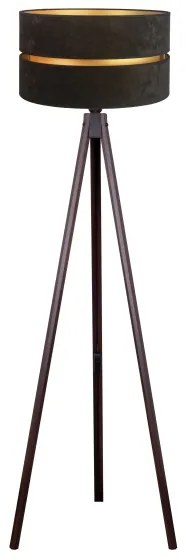 Duolla - Stojací lampa DUO 1xE27/60W/230V pr. 44 cm černá/wenge