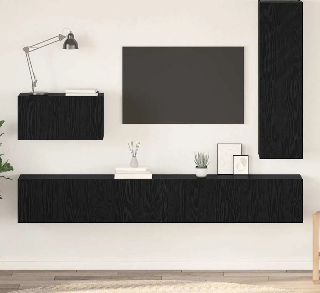 vidaXL 4dílný set TV skříněk kompozitní dřevo [3393329] Barva: dub sonoma