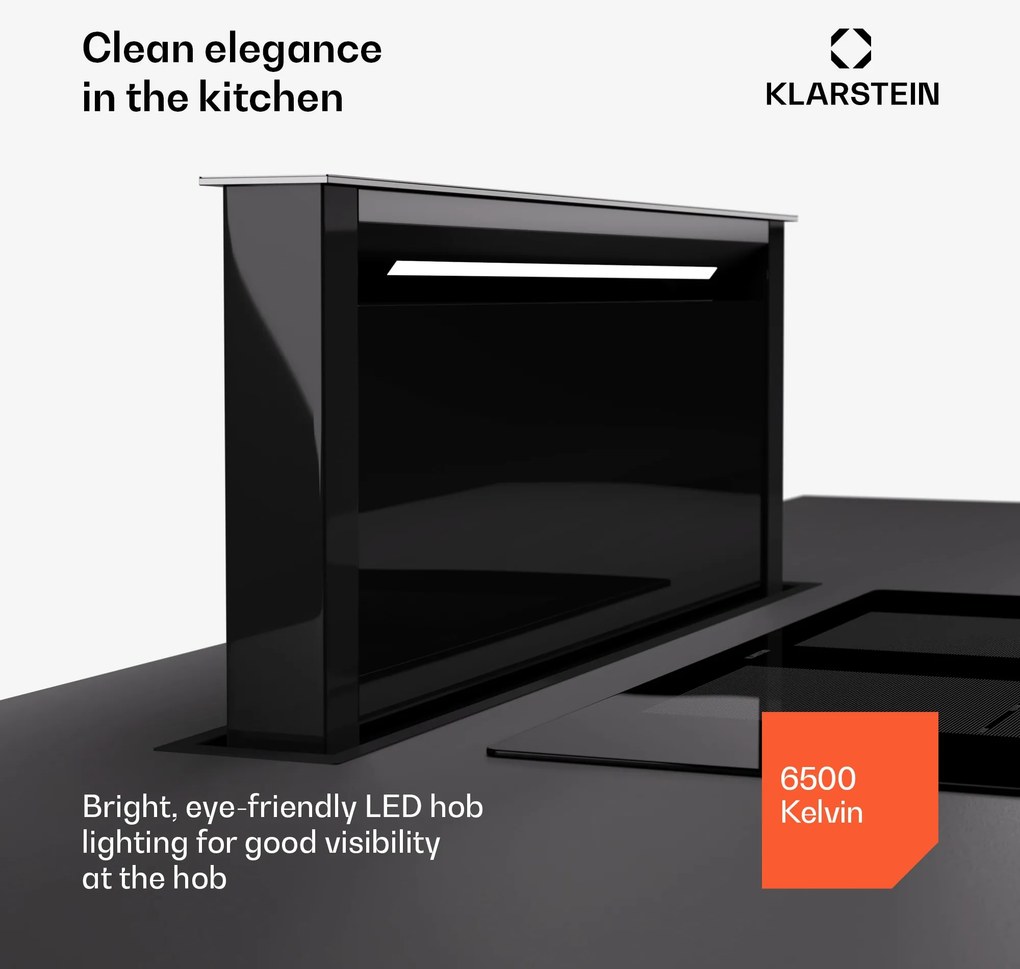 Klarstein Royal Flush Eco 75, digestoř, 75 cm, 714 m³/h, EEK A++