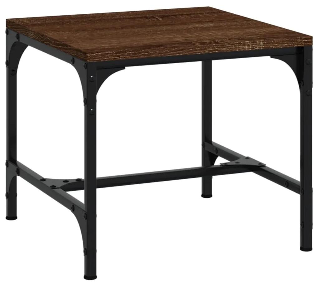 Konferenční stolek hnědý dub 50x50x35 cm kompozitní dřevo - Default Title