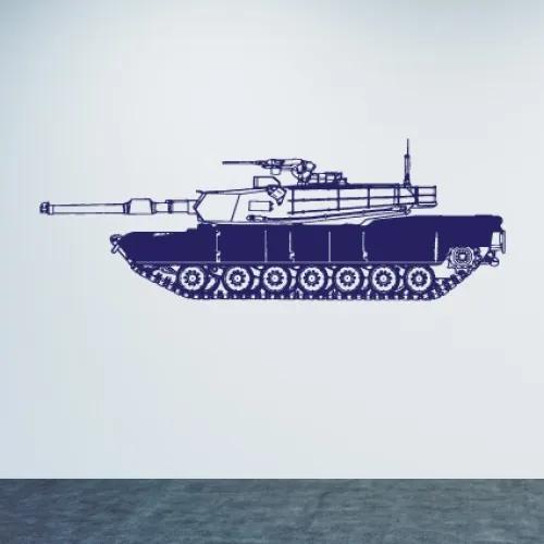Samolepka / dětská samolepka Tank M1 Abrams 5115 - 35 x 100 cm