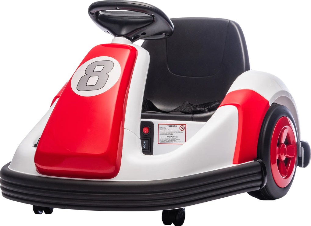 AIYAPLAY dětský autíčko na baterie 6V, 360° otáčení, elektrické dětské autíčko s dvojitým motorem, hudbou a klaksonem