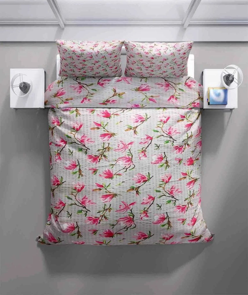 Povlečení bavlněné Magnolia TiaHome - 1x Polštář 90x70cm, 1x Přikrývka 140x200cm