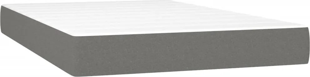 Box spring postel s matrací a LED tmavě šedá 120x190 cm textil 3270054