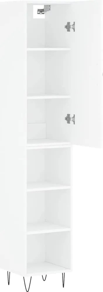 Skříň highboard bílá 34,5 x 34 x 180 cm kompozitní dřevo 3199009