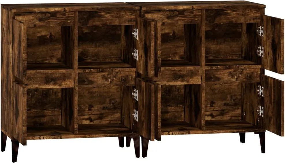 Příborníky 2 ks kouřový dub 60 x 35 x 70 cm kompozitní dřevo 3185764