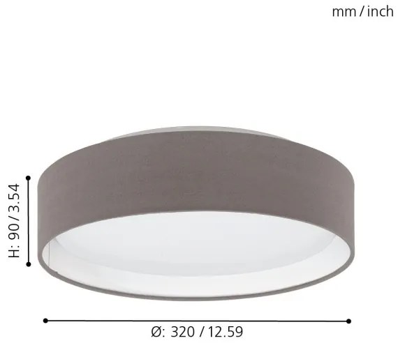 Eglo 31593 LED stropní svítidlo PASTERI LED/11W/230V