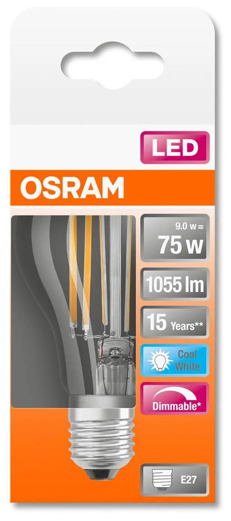OSRAM LED žárovka Classic filament 7,5W čirá 4000K