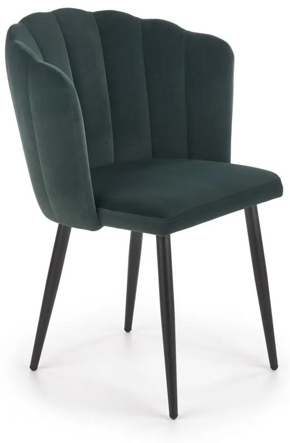Designová židle Zelo tmavě zelená