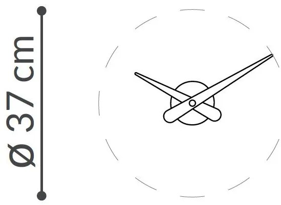 Designové nástěnné hodiny Nomon Axioma Inox mini 37cm