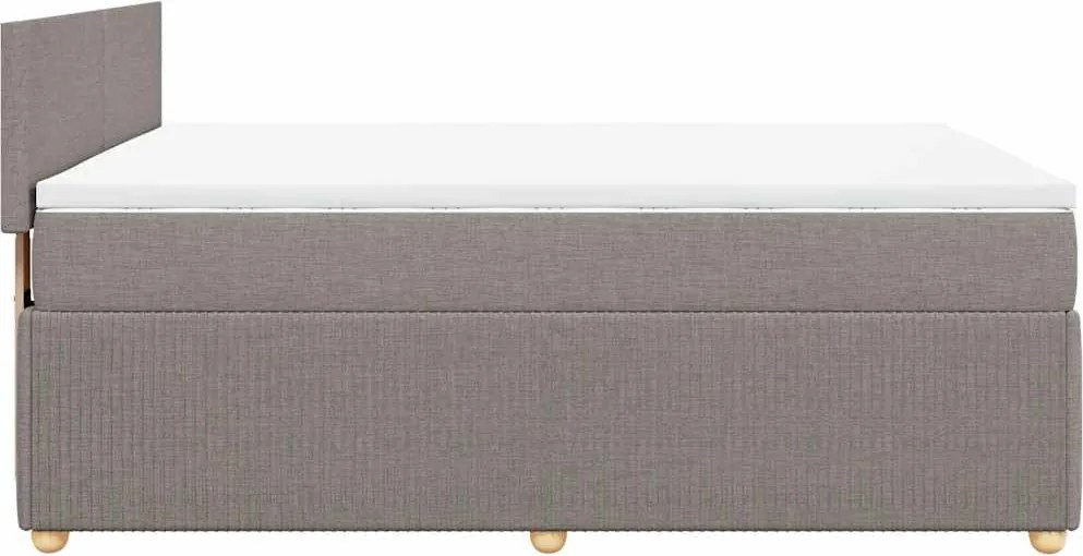 Box spring postel s matrací taupe 140x190 cm textil 3289748