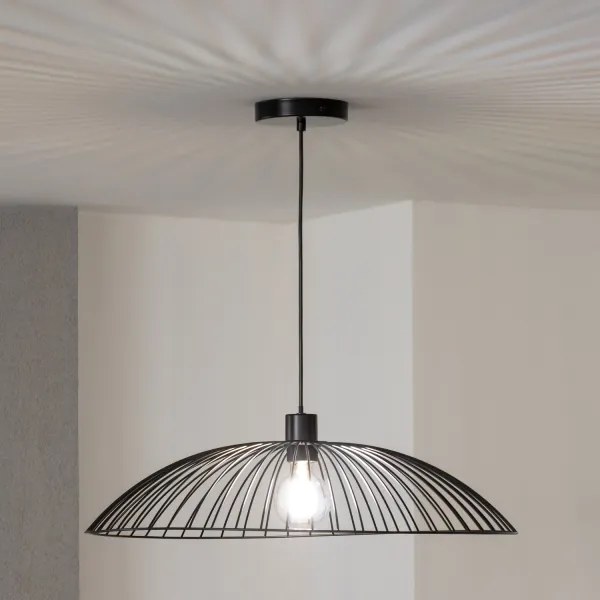 Brilagi - LED Lustr na lanku CERIA WIRE 1xE27/40W/230V pr. 60 cm černá