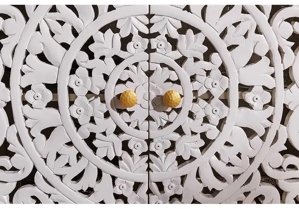 Massive home | Ručně vyráběný příborník MARRAKESCH 170cm bílé mangové dřevo