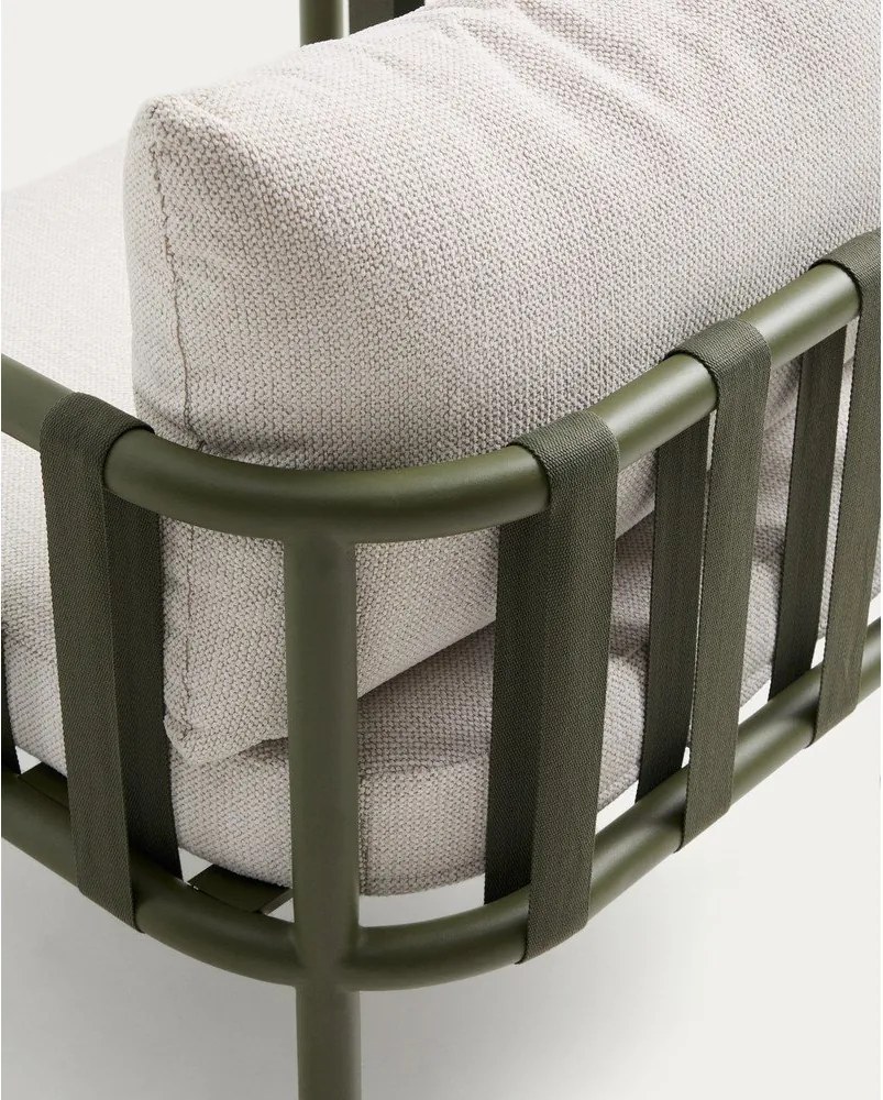 Zelený/béžový hliníkový zahradní lounge set pro 4 osoby Omala – Kave Home