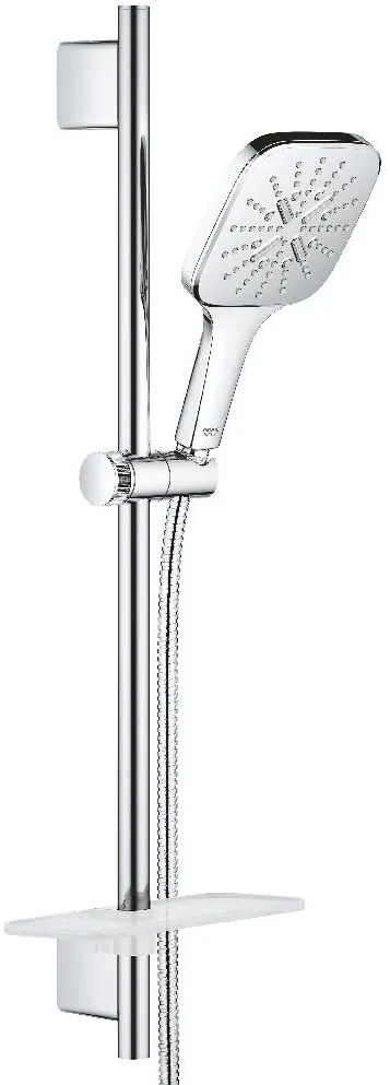 Grohe Rainshower SmartActive Cube - Sada sprchové hlavice 130 6,8 l/min, 3 proudy, tyče 600 mm a hadice, chrom 26585000