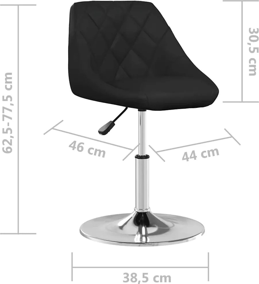 Jídelní židle 6 ks černé umělá kůže 3088646
