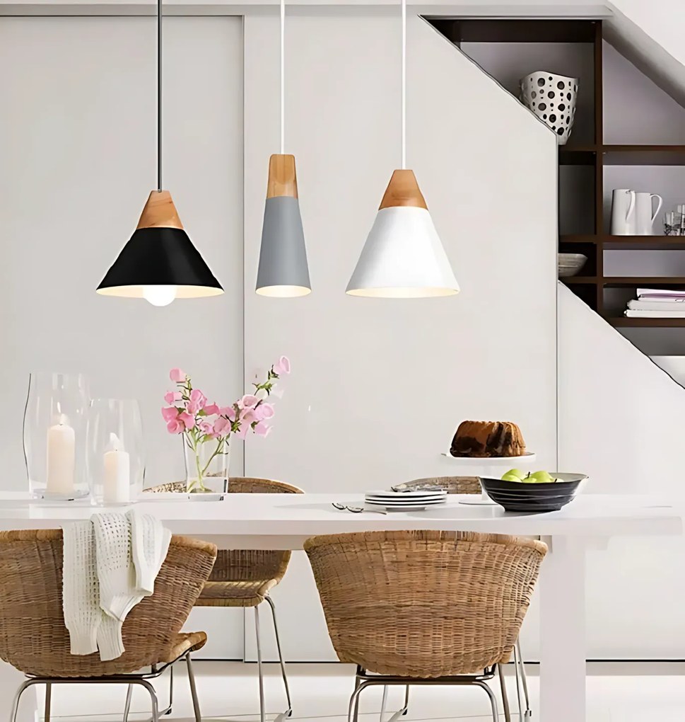 Toolight Toolight, Stropní svítidlo SCANDI B, bílá - hnědá, OSW-00151