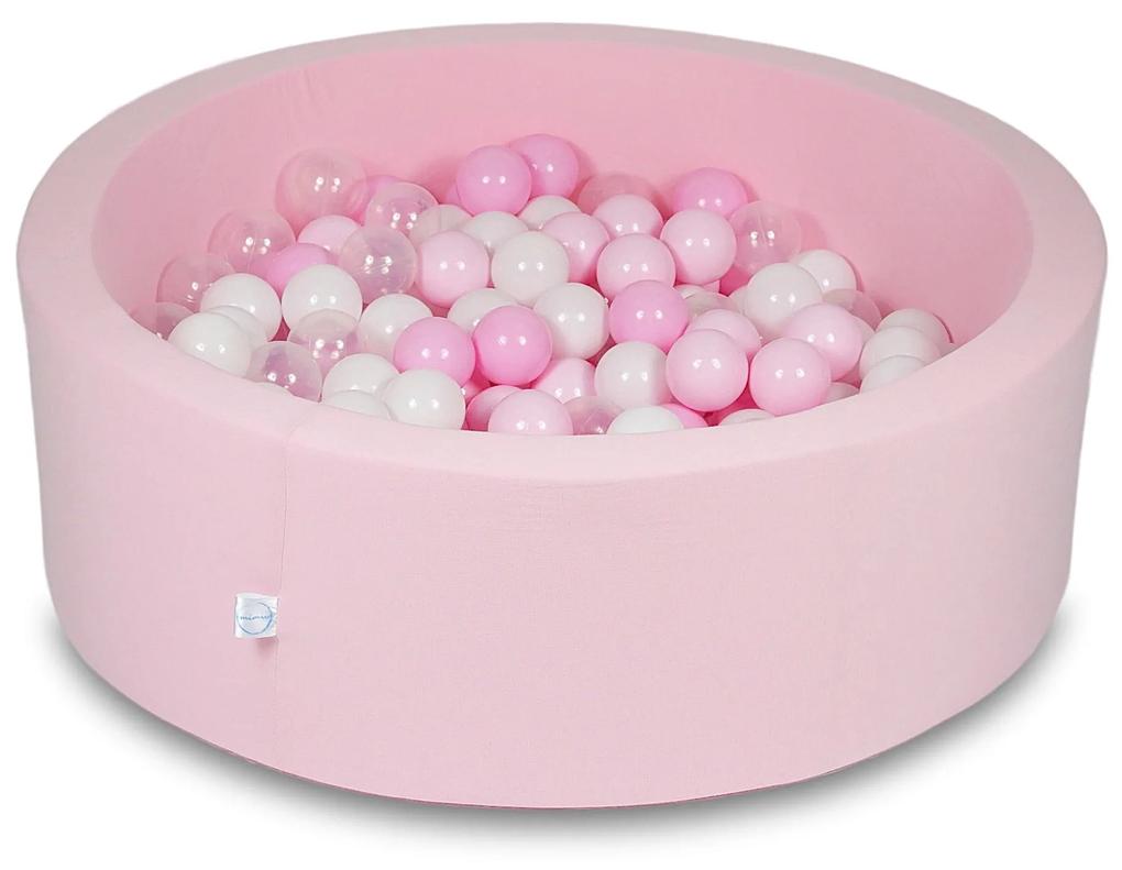 Mimii Suchý bazének + 200 ks kuliček kulatý, pudrová růžová Rozměr: 90x30 cm