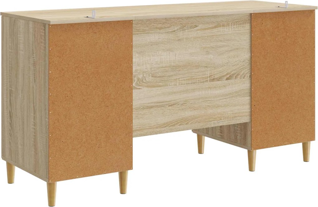 Stůl s policí Dub sonoma 142,5 x 50 x 75 cm Kompozitní dřevo 3414596