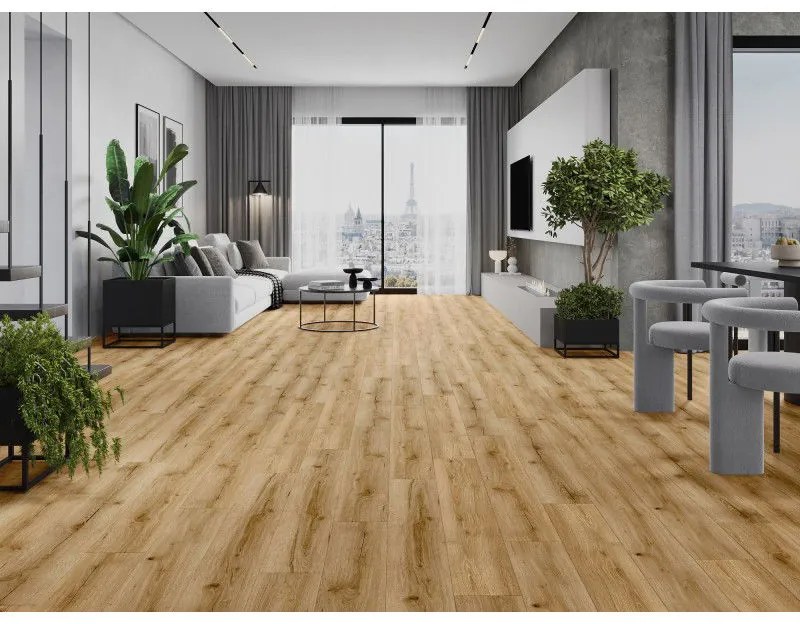 Mexen Beaver Creek, vinylová podlaha 1240x182 mm SPC 6,5 mm, IXPE 1,5 mm, 4stranná V-drážka, dub, F1002-1240-182-505-4V1-01