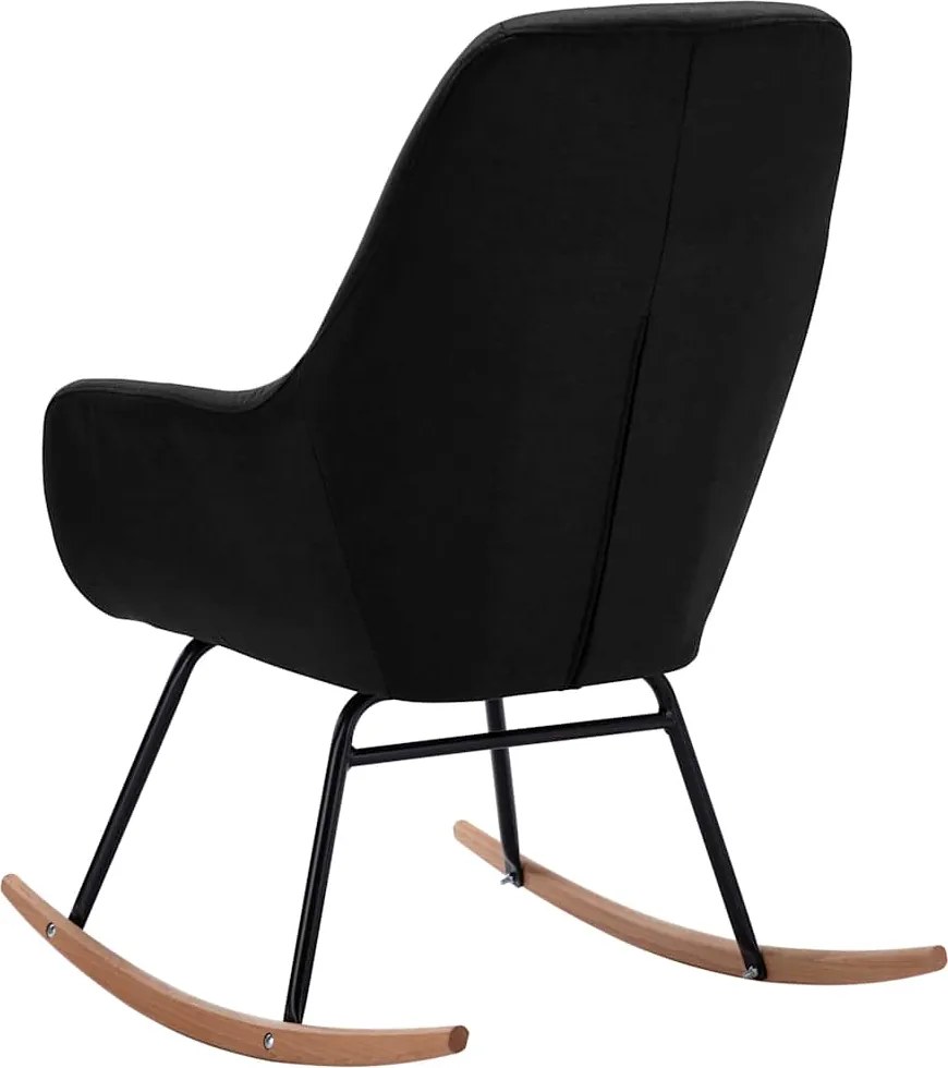 Houpací křeslo černé textil 289543