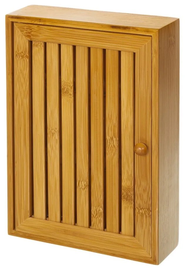 Nástěnný box z bambusu na klíče Unimasa , 19 x 27 cm