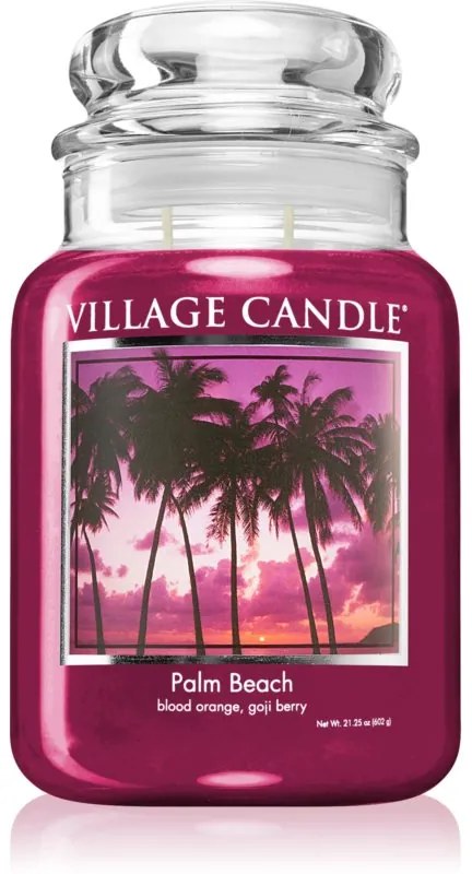 Village Candle Palm Beach vonná svíčka (Glass Lid) 602 g