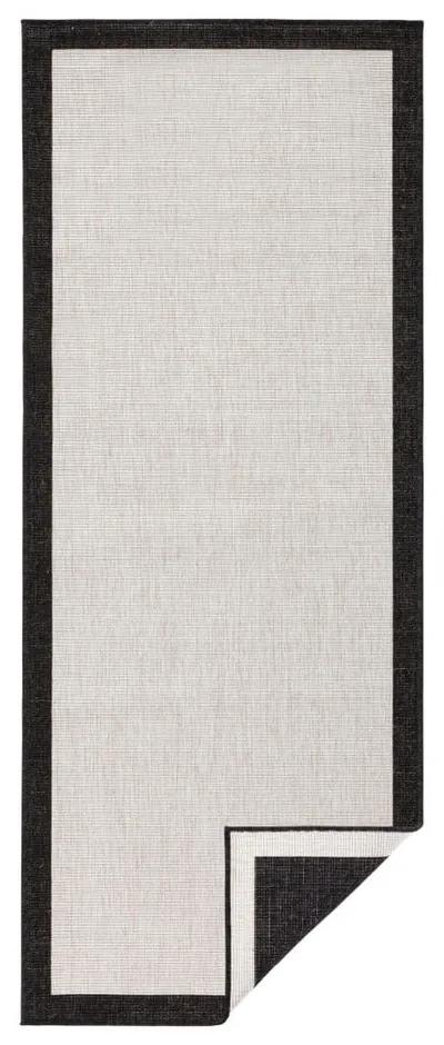 Černo-krémový venkovní koberec NORTHRUGS Panama, 80 x 350 cm