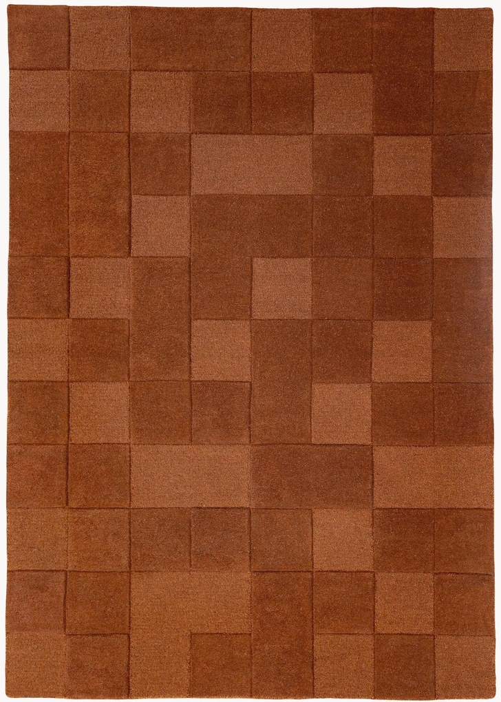 Ručně všívaný vlněný koberec Checkerboard