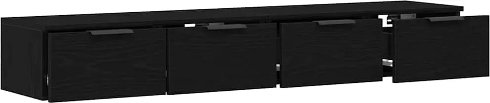 Nástěnná skříň 2 ks Černý dub 68 x 30 x 20 cm Kompozitní dřevo 3333074