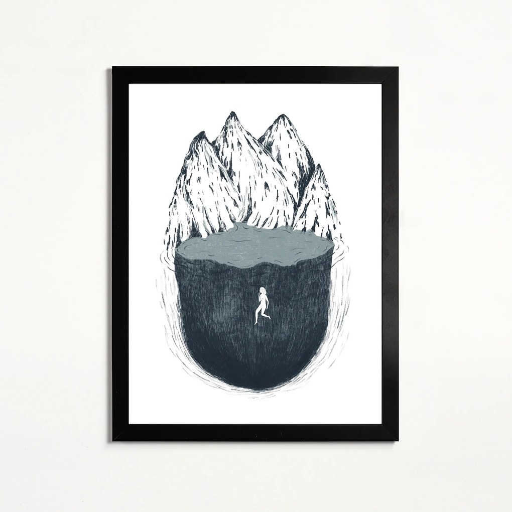 Dorota Šebková | Slyšet ticho Rám: Černý, Velikost: 60 x 40 cm