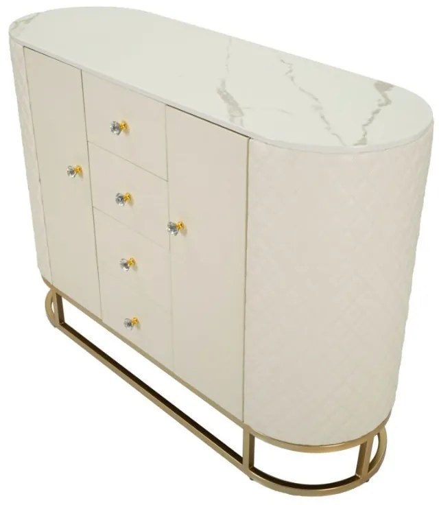Designová komoda Pembroke 120 cm bílá