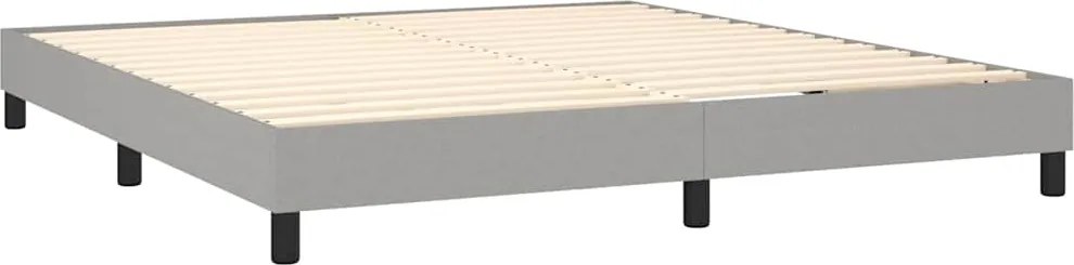 Box spring postel s matrací světle šedá 160 x 200 cm textil 3129721
