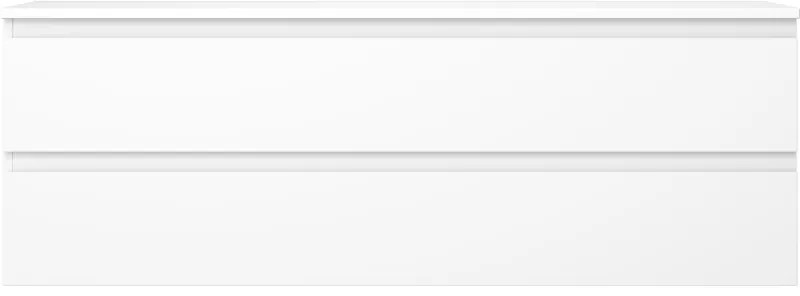 Mexen Orio, koupelnová skříňka pod umyvadlo 140 cm s horní částí, 2 zásuvky, bílá matná, 91A10-14047-2-BFFC01