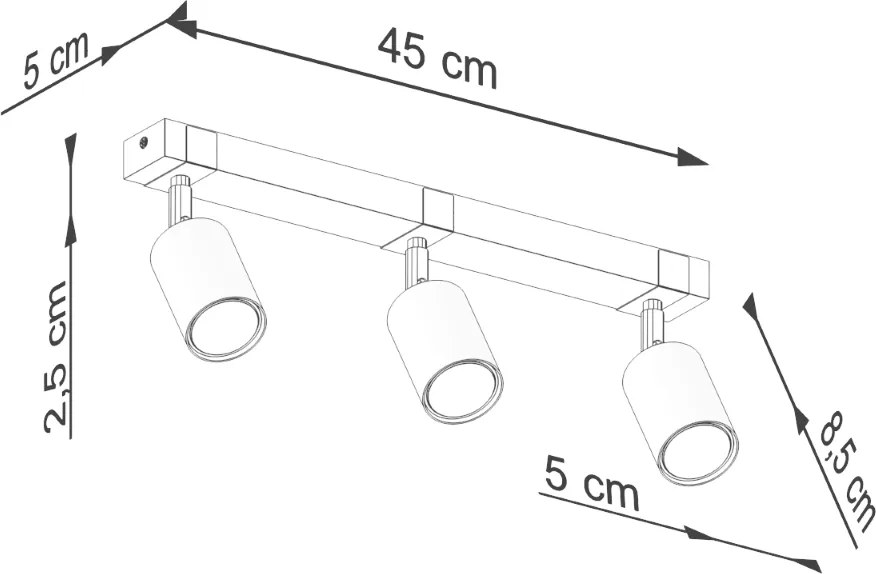 Sollux Lighting Stropní svítidlo FAGER 3 černé